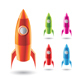 Colorful Rockets, Vectors | GraphicRiver