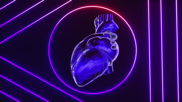 Glowing Neon Heart, Motion Graphics | VideoHive