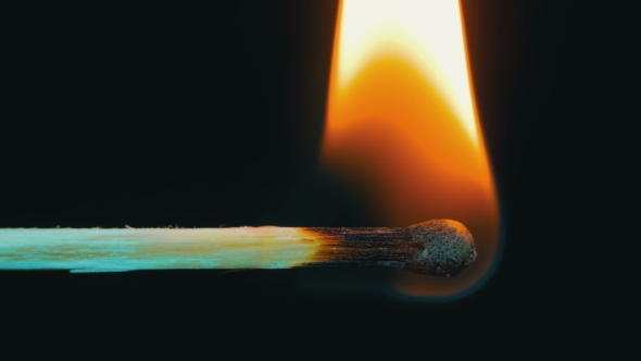 Burning Match And Flame, Stock Footage | VideoHive