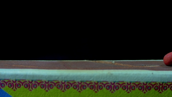 Ignition Match On Matchbox., Stock Footage | VideoHive