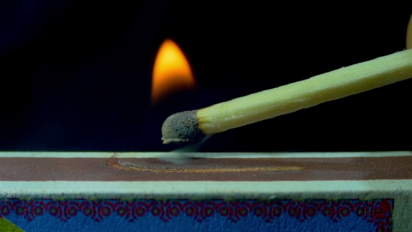 Ignition Match on Matchbox, Stock Footage | VideoHive