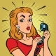 Comic Girl Talking On The Phone, Vectors | GraphicRiver