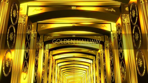 Golden Hallway by TenForward | VideoHive