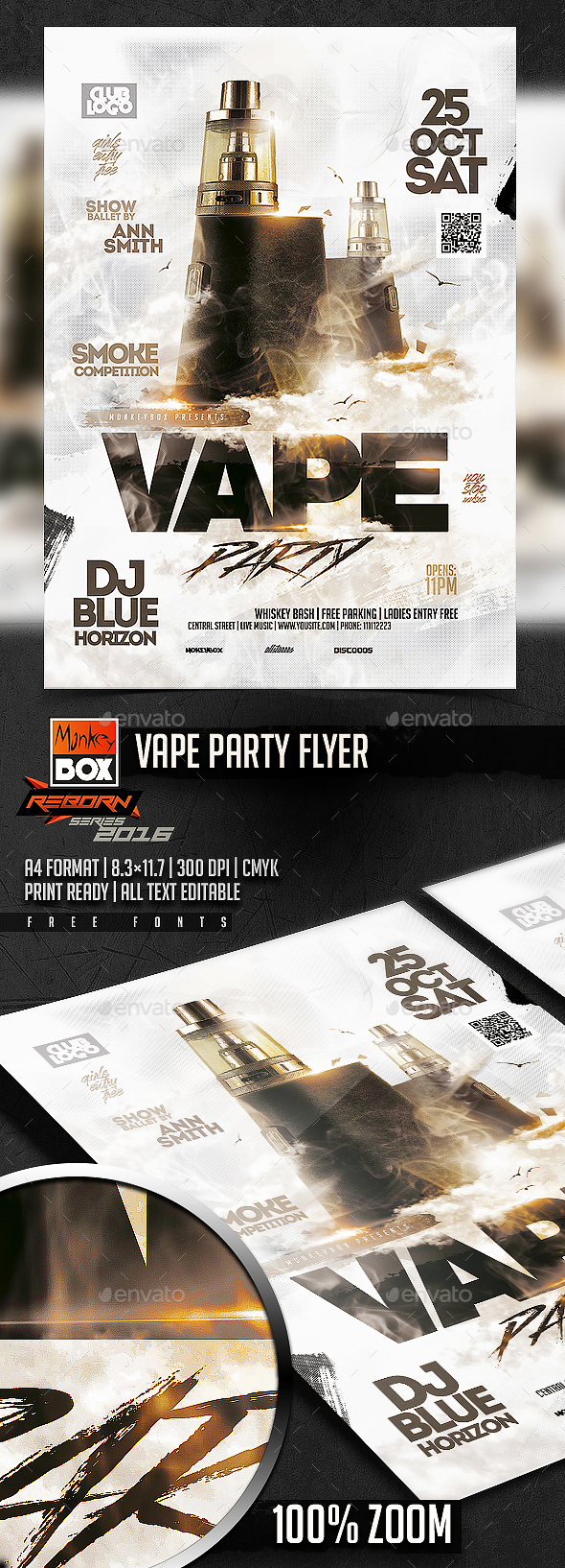 Vape Party Flyer by MonkeyBOX | GraphicRiver
