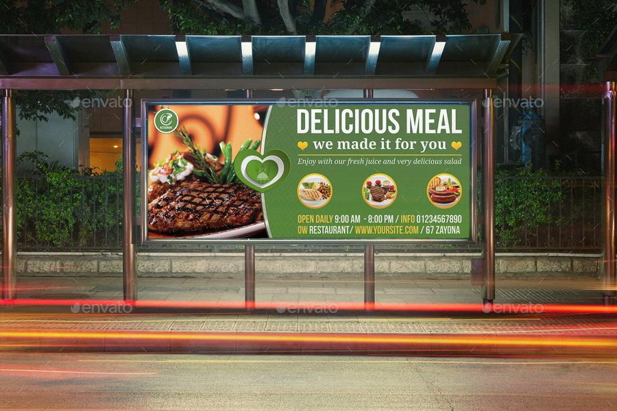 Restaurant Billboard Vol.7, Print Templates | GraphicRiver