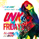Ink Friday Party Flyer, Print Templates | GraphicRiver