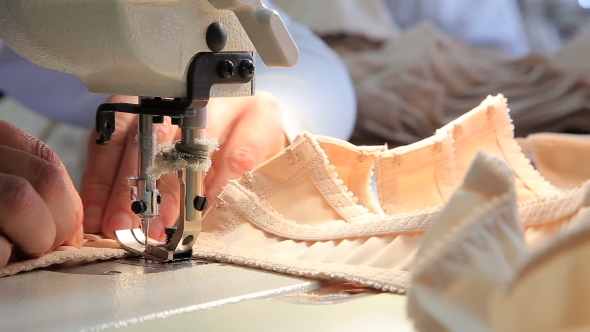 Seamstress At Work By The Sewing-machine, Stock Footage | VideoHive