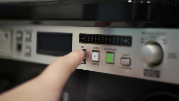 Finger Presses The Record Button, Stock Footage | VideoHive