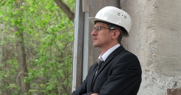 Engineer In Helmet, Stock Footage | VideoHive