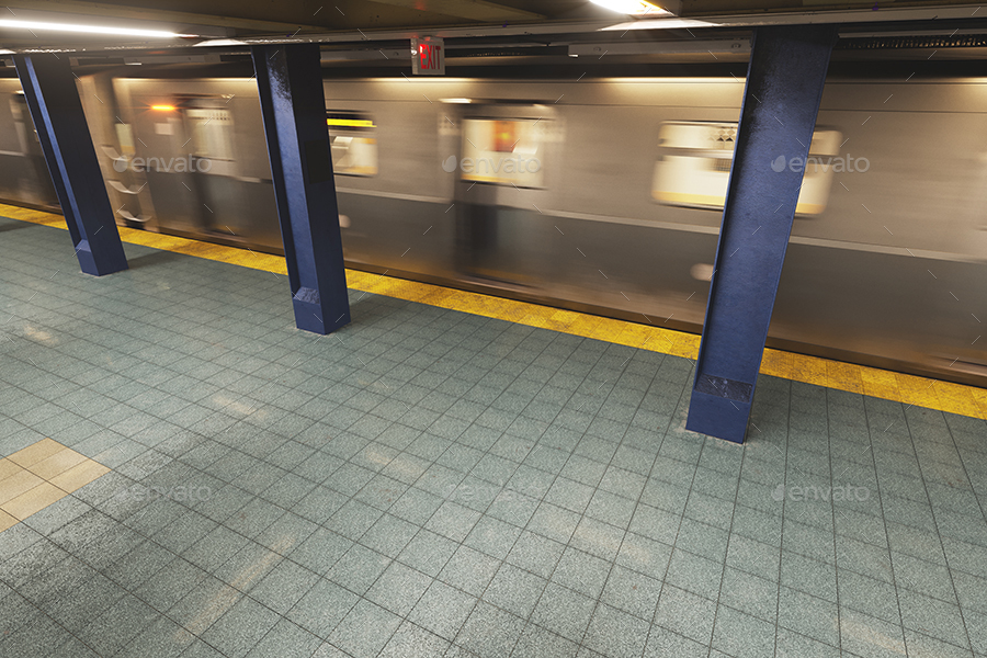 3D Underground / Subway Mock-up / Animated Edition, Graphics | GraphicRiver