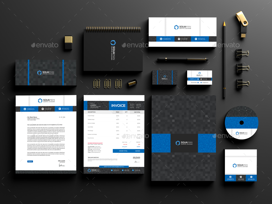 Pixel Corporate Identity, Print Templates | GraphicRiver