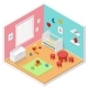 Child Playroom Isometric Icon Set, Vectors | GraphicRiver