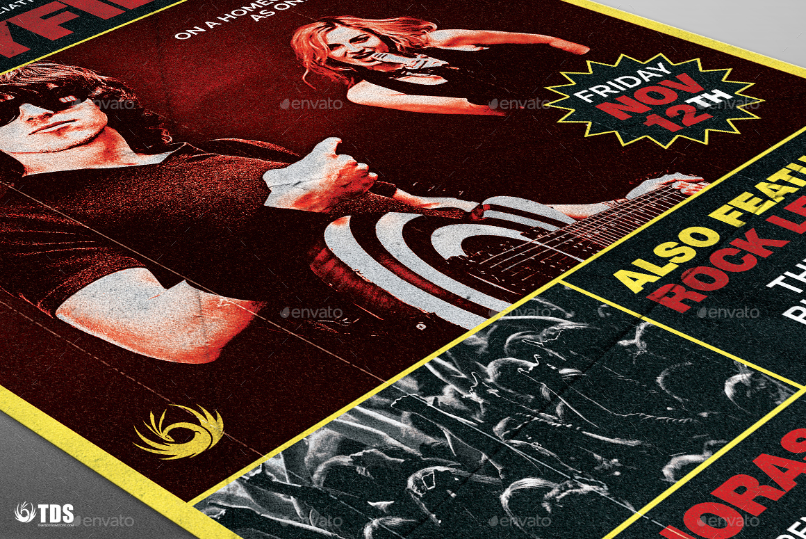 Rock Concert Flyer Template V2, Print Templates | GraphicRiver