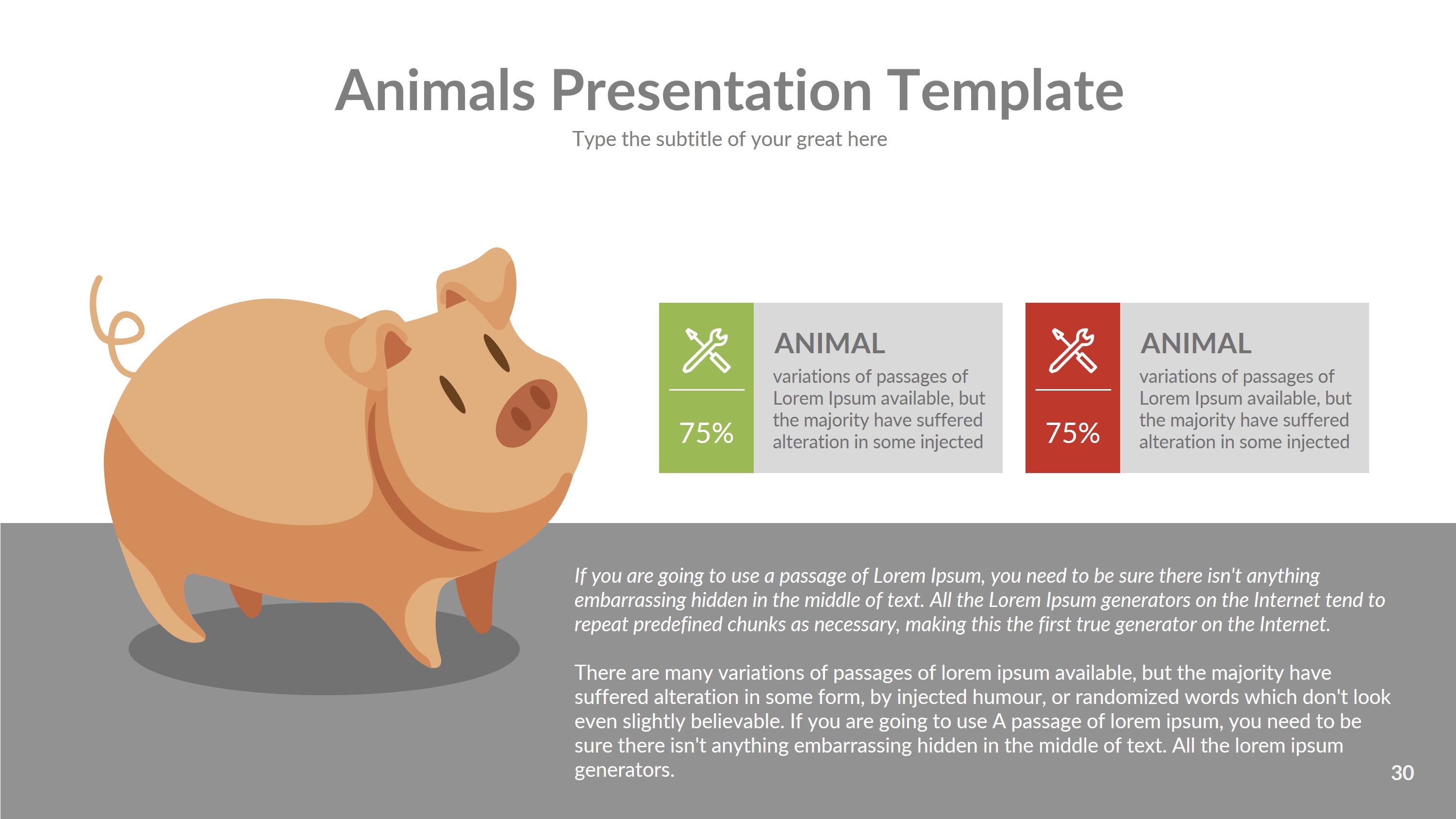 Animals PowerPoint Presentation Template, Presentation Templates ...