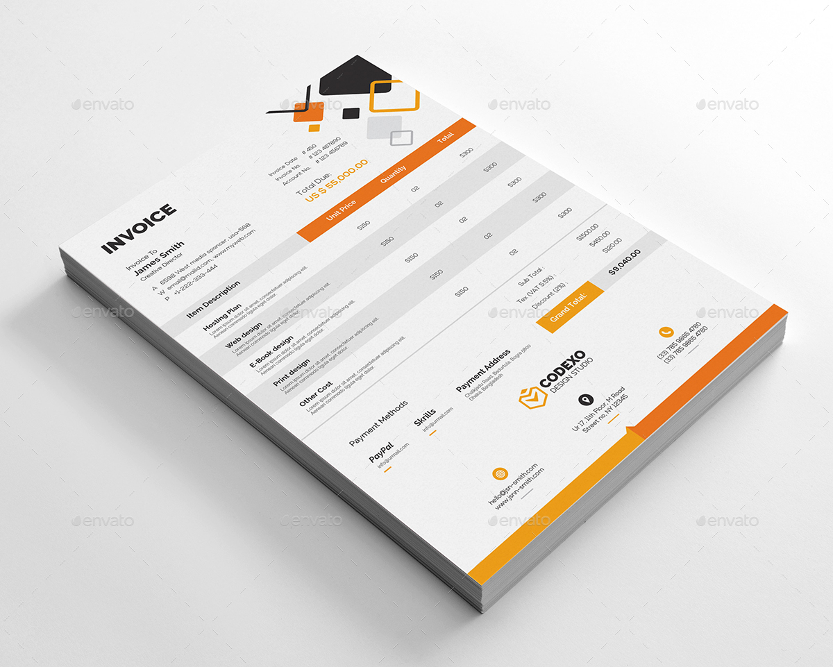 Invoice, Print Templates | GraphicRiver