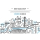 Best Music Shop - Website Header Banner Template, Vectors | GraphicRiver