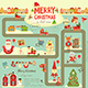 Christmas Characters on City Map, Vectors | GraphicRiver