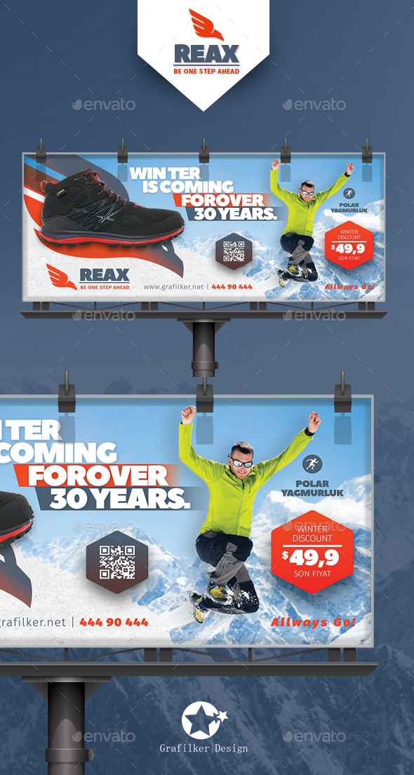 Sport Shop Billboard Templates by grafilker | GraphicRiver