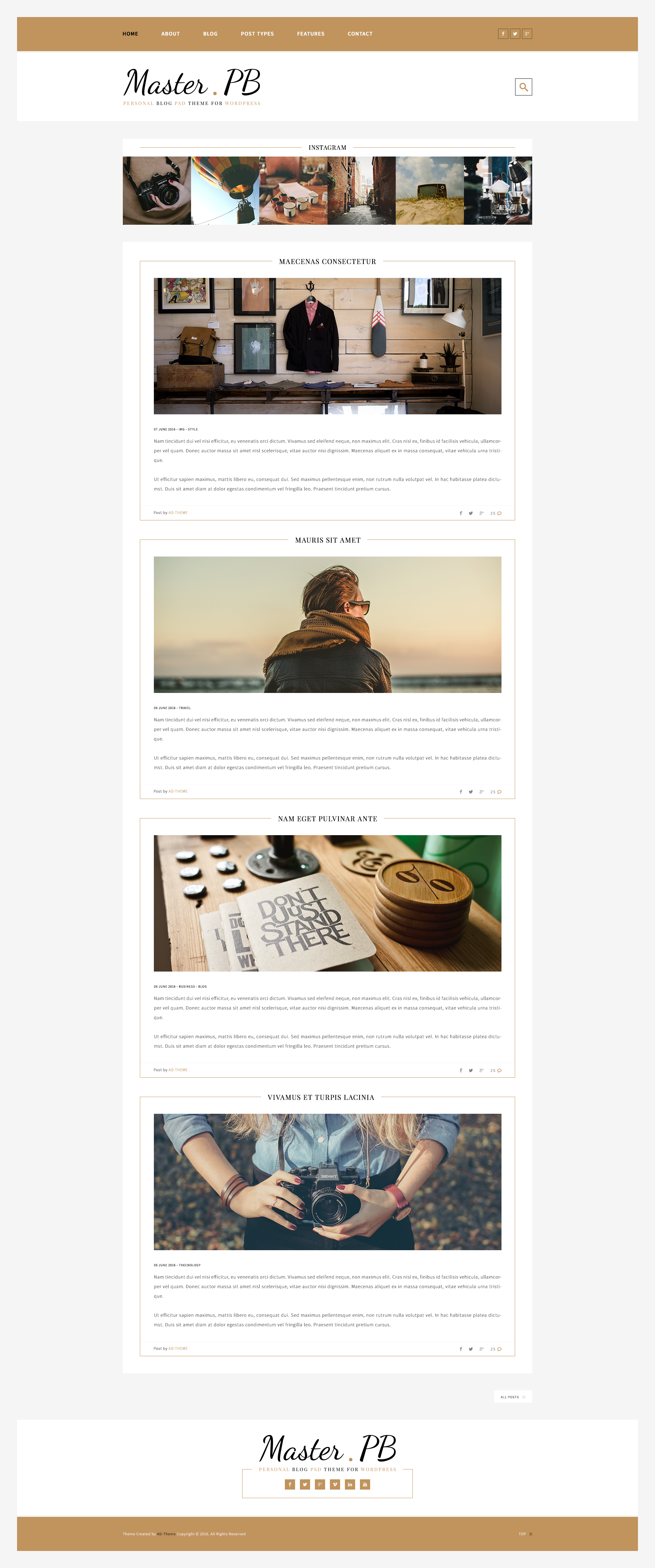 Master PB - Personal Blog HTML Template by ad-theme | ThemeForest