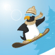 Snowboarding Penguin, Vectors | GraphicRiver