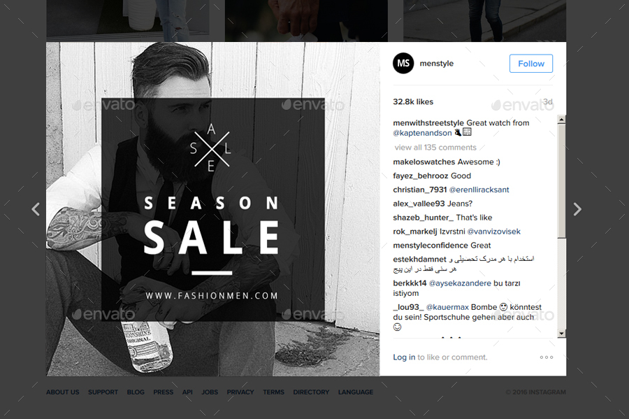 Fashion Instagram - 6 Designs, Web Elements | GraphicRiver