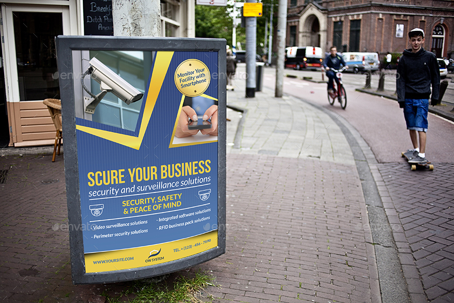 Security System Advertising Bundle, Print Templates | GraphicRiver