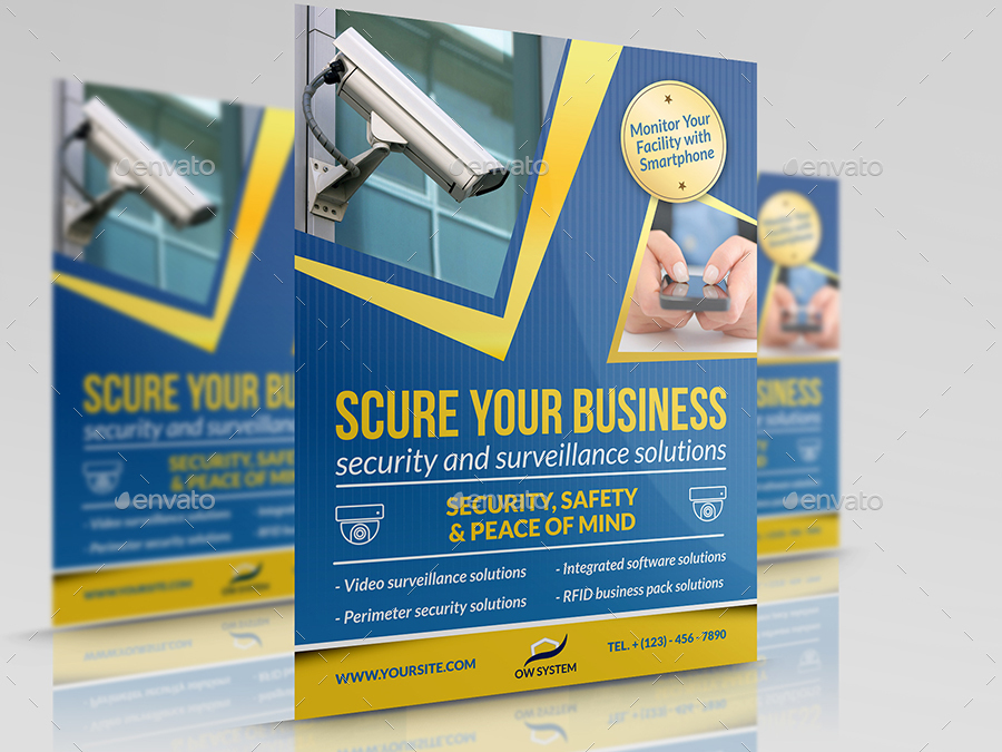 Security System Advertising Bundle, Print Templates | GraphicRiver