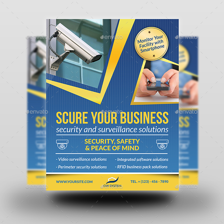 Security System Advertising Bundle, Print Templates | GraphicRiver