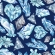 Blue Gems Watercolor Pattern, Graphics | GraphicRiver