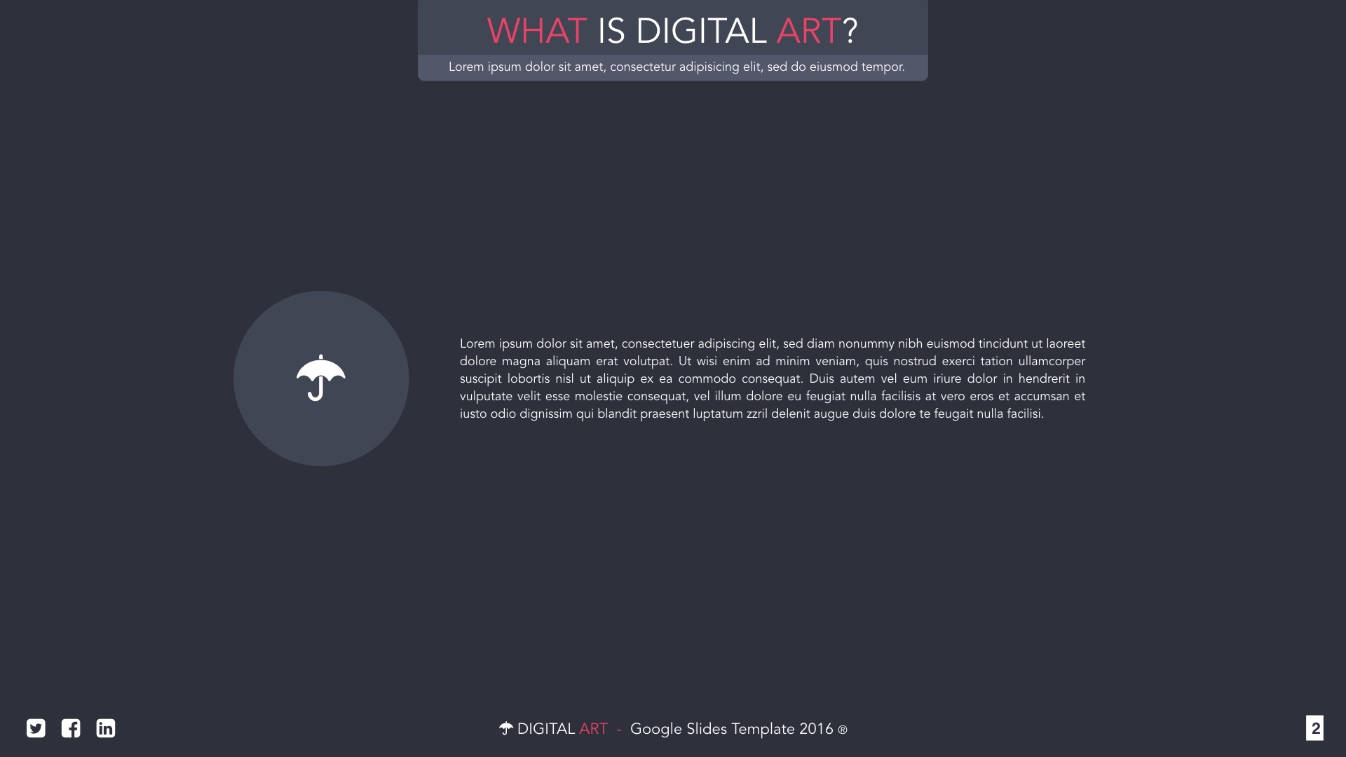 Digital Art - Google Slides Presentation Template, Presentation Templates