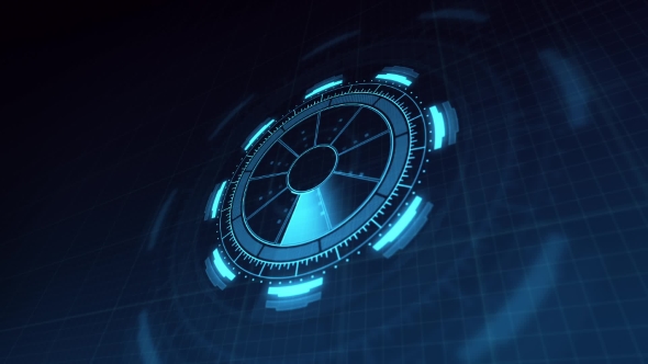 HUD Heads Up Display Scanner High Tech Target Digital, Motion Graphics