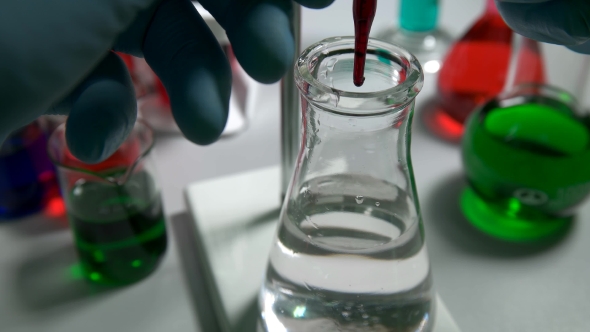 Laboratory Work In a Chemical Laboratory With Test Tubes, Stock Footage