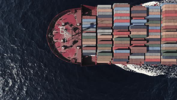 Container Ship Top View., Motion Graphics | VideoHive
