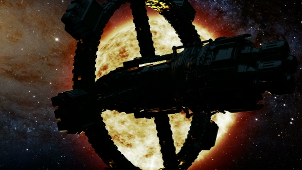 Space Ship And Sun Star, Motion Graphics | VideoHive