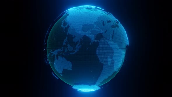 Spinning planet Earth. Technology video footage., Motion Graphics ...