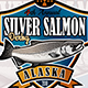 Salmon Fishing Labels, Vectors | GraphicRiver