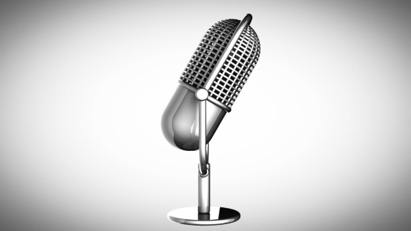 Rotate Retro Microphone, Motion Graphics | VideoHive
