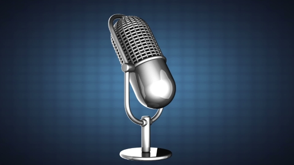 Rotate Retro Microphone, Motion Graphics | VideoHive