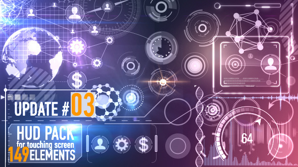 HUD Elements Pack for Touch Screen, Motion Graphics | VideoHive