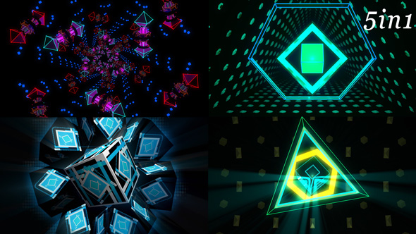 Dancing Led - VJ Loop Pack (5in1), Motion Graphics | VideoHive