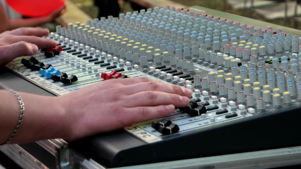 Digital Sound Mixer, Remote Control Under The Open Sky, Equipment For ...