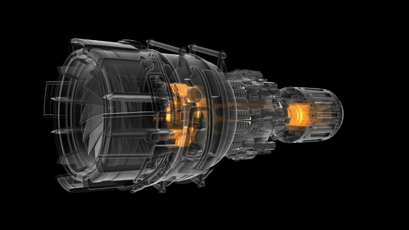 Loop Rotate Jet Engine Turbine, Motion Graphics | VideoHive