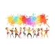 Dancing People Banner Colored Cartoon Banner, Vectors | GraphicRiver