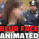 Animated Blur Face in Photo with Pixelated Effect Photoshop Action, Add-ons