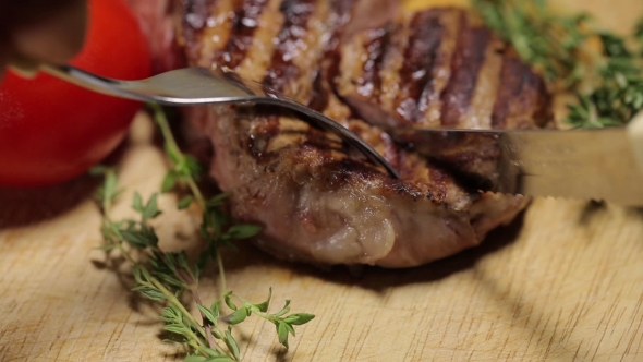 Grilled Steak Texture Being Cooked, Stock Footage | VideoHive
