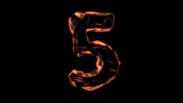 Fire Numbers With Alpha, Motion Graphics | VideoHive