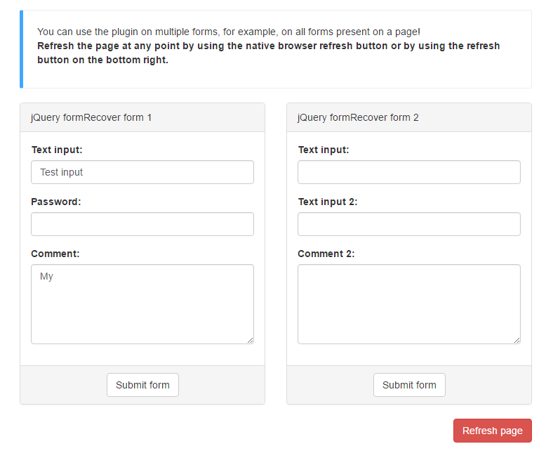 jQuery Form Recover by Keydevs | CodeCanyon