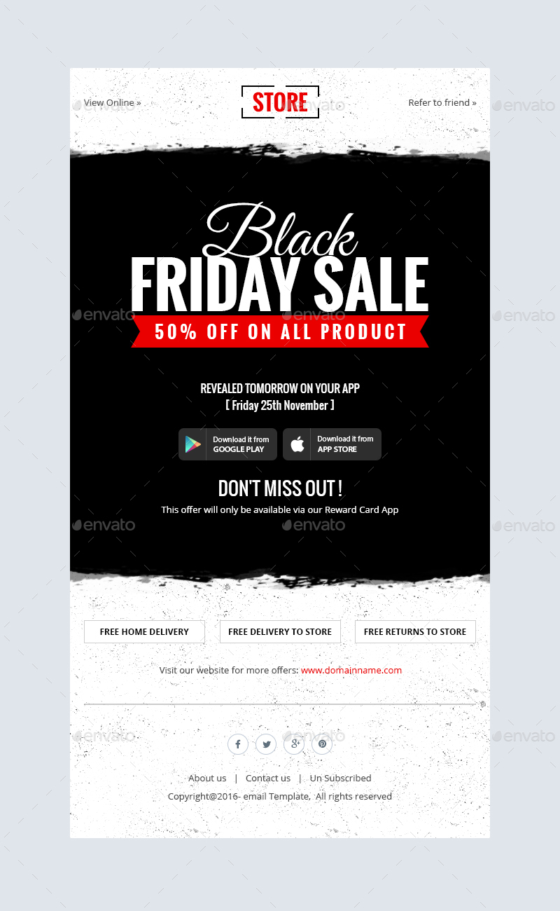 Black Friday - Shopping Offers Email Template PSD, Web Elements ...