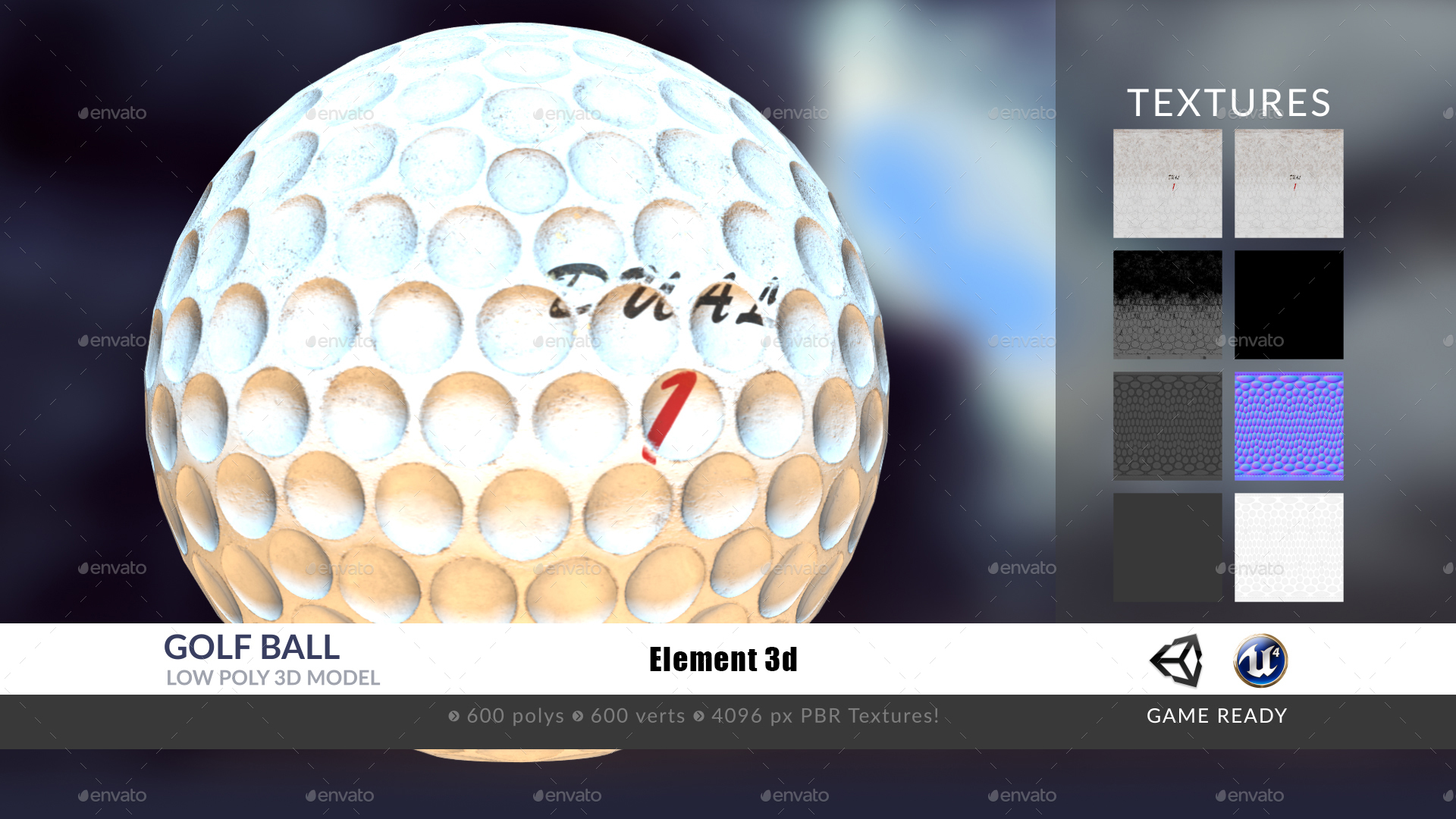 Normal Map for Golf Ball 4K by Cerebrate | 3DOcean