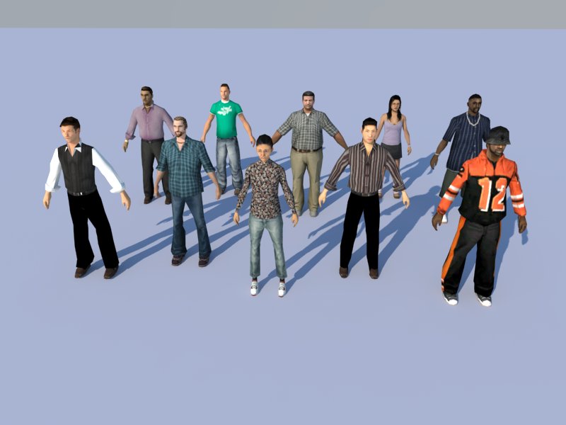 10 LOW POLY PEOPLE part4 by abdouarchitecte | 3DOcean